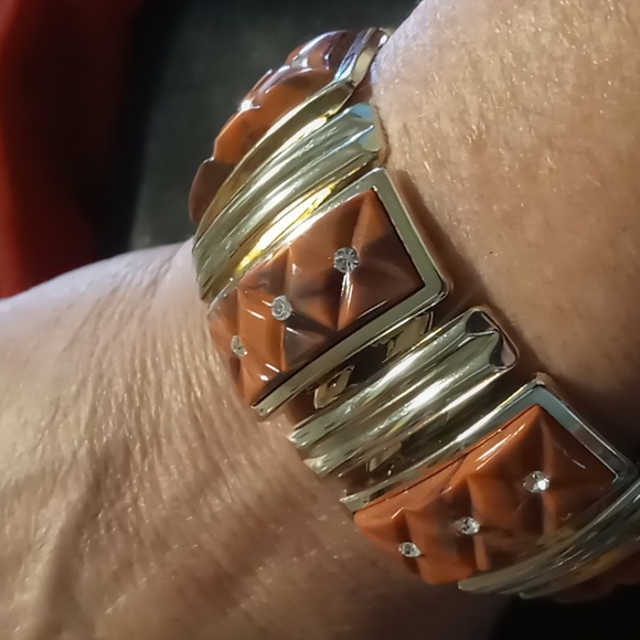 Vintage | Jewelry | Vintage Expandable Bracelet Gold Tone Metal ...